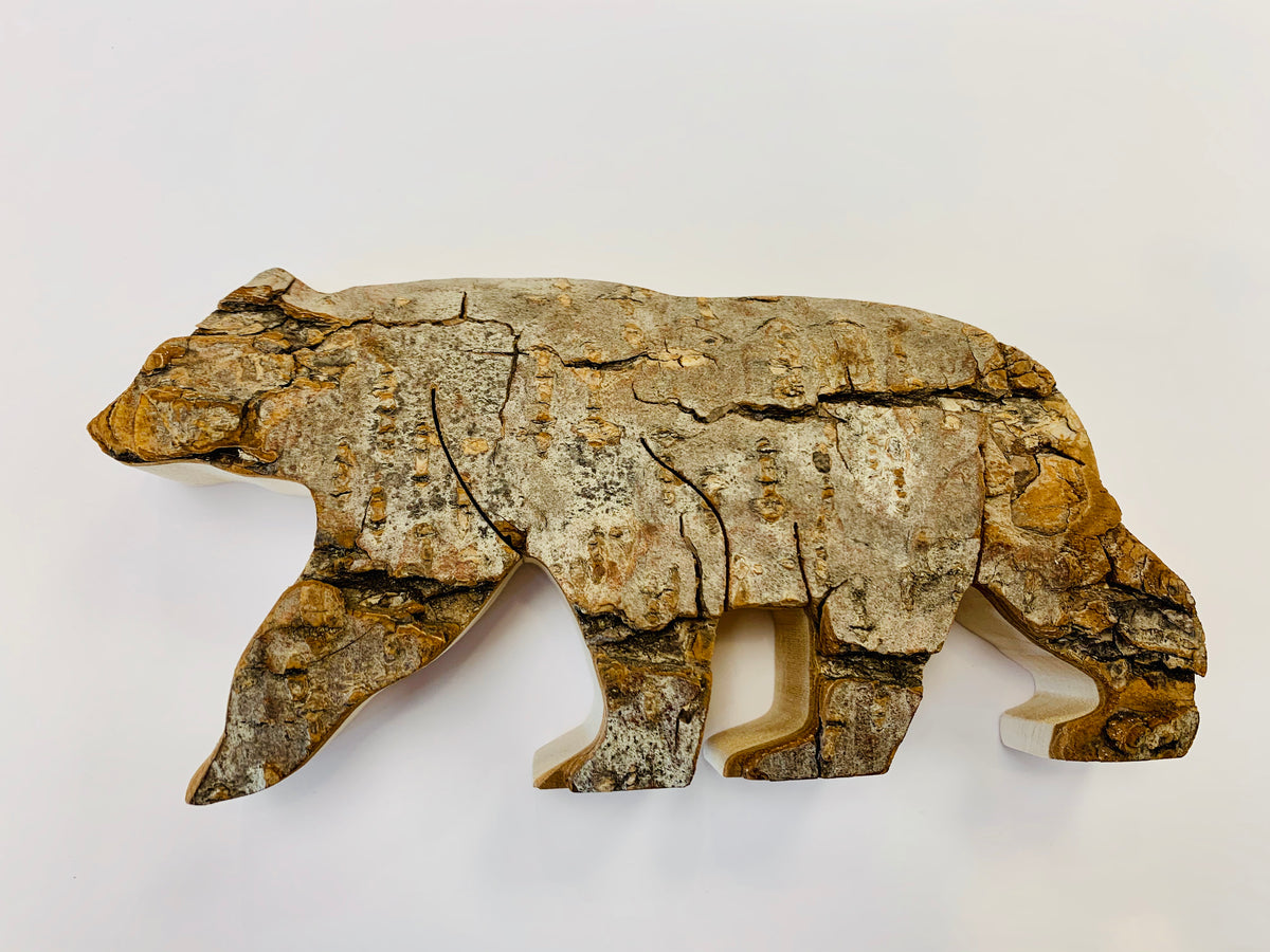Standing Tree Bark Bear | Carlbergs Gift Shop